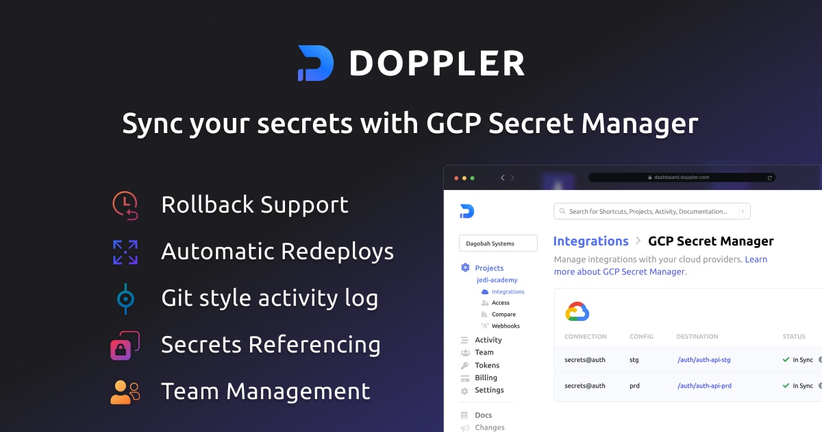 Gcp Secret Manager Integrations Doppler Secretops
